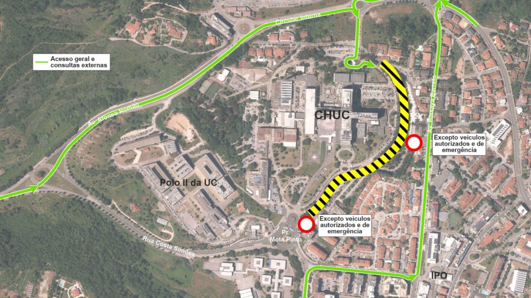 Obras do Metrobus | Alteração dos acessos ao CHUC — coimbra.pt